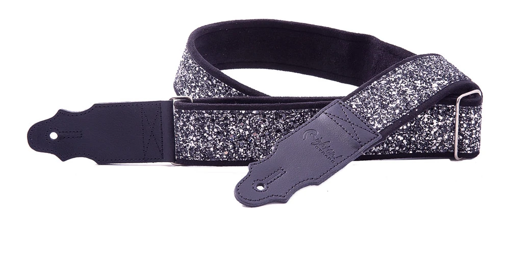 Gitarren- und Bassgurt: Gurt Right On! Standard plus glitter black