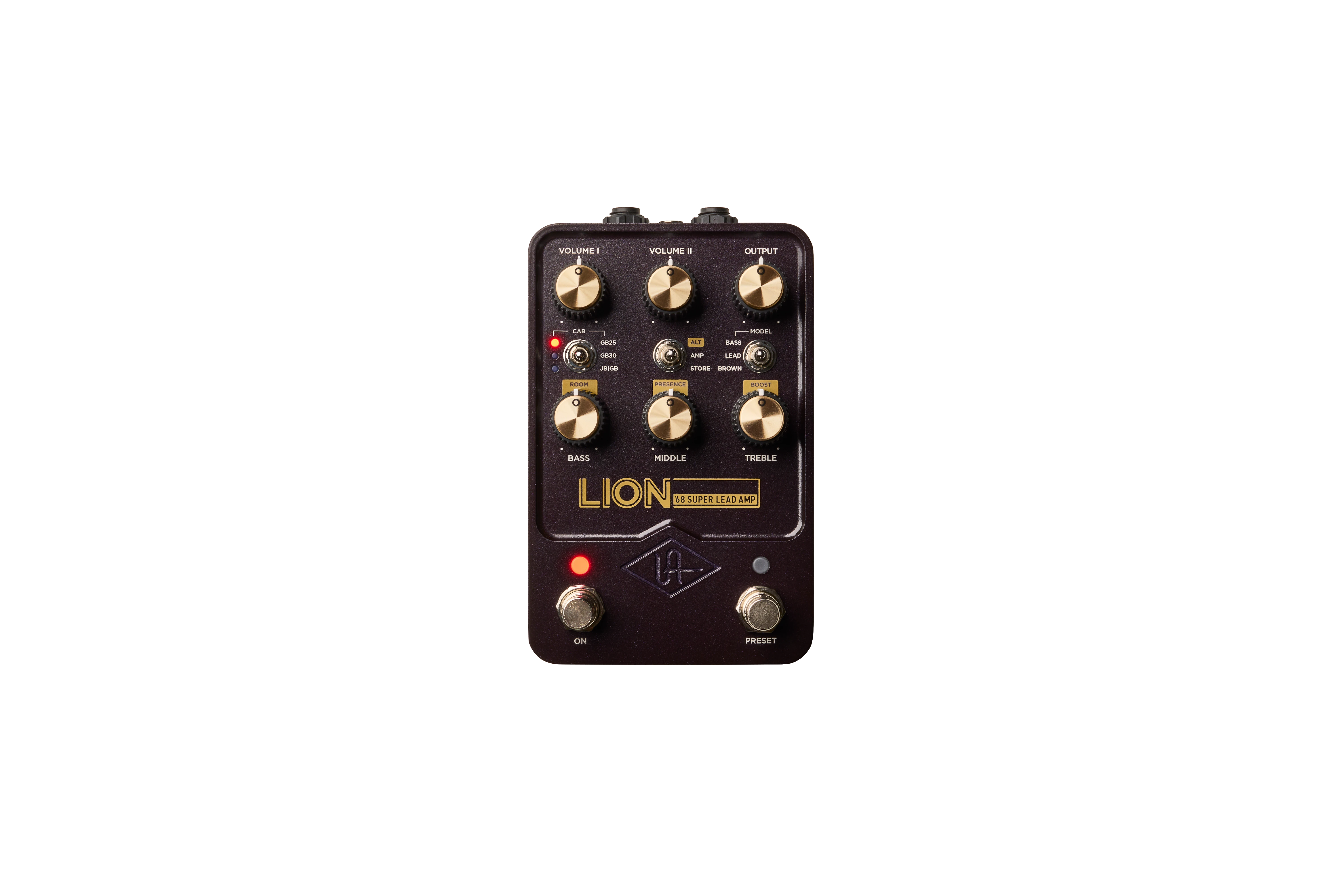 Amp in a Box Pedal: Universal Audio Pedal UAFX Lion 68 Super Lead Amp