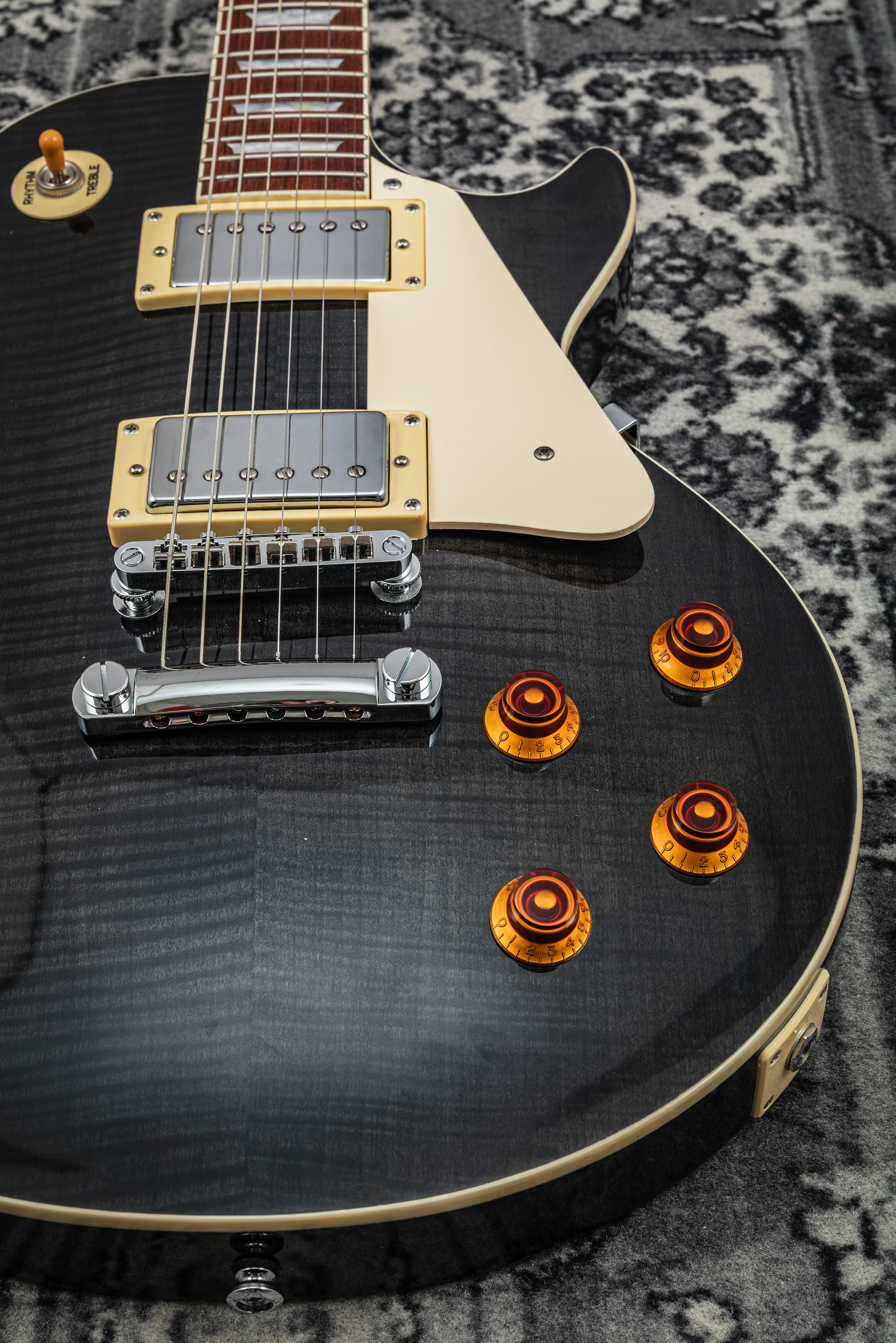 E-Gitarre: Tokai ALS62F Traditional LP see through black/jatoba