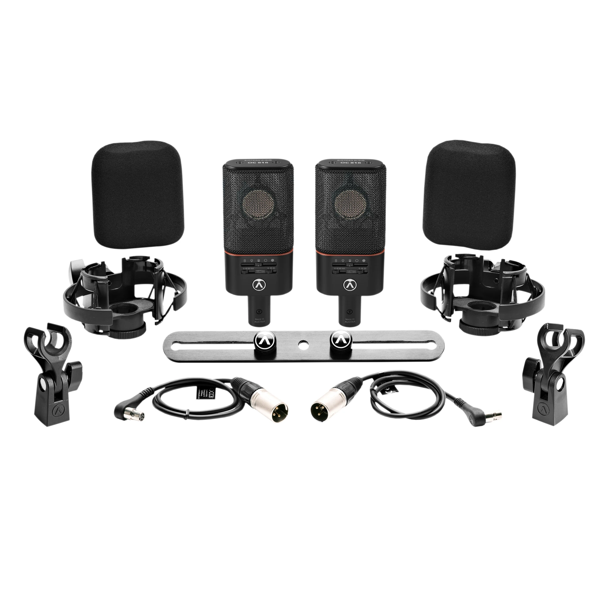 Kondensator Großmembran-Mikrofon: Austrian Audio OC818 Black Dual Set Plus