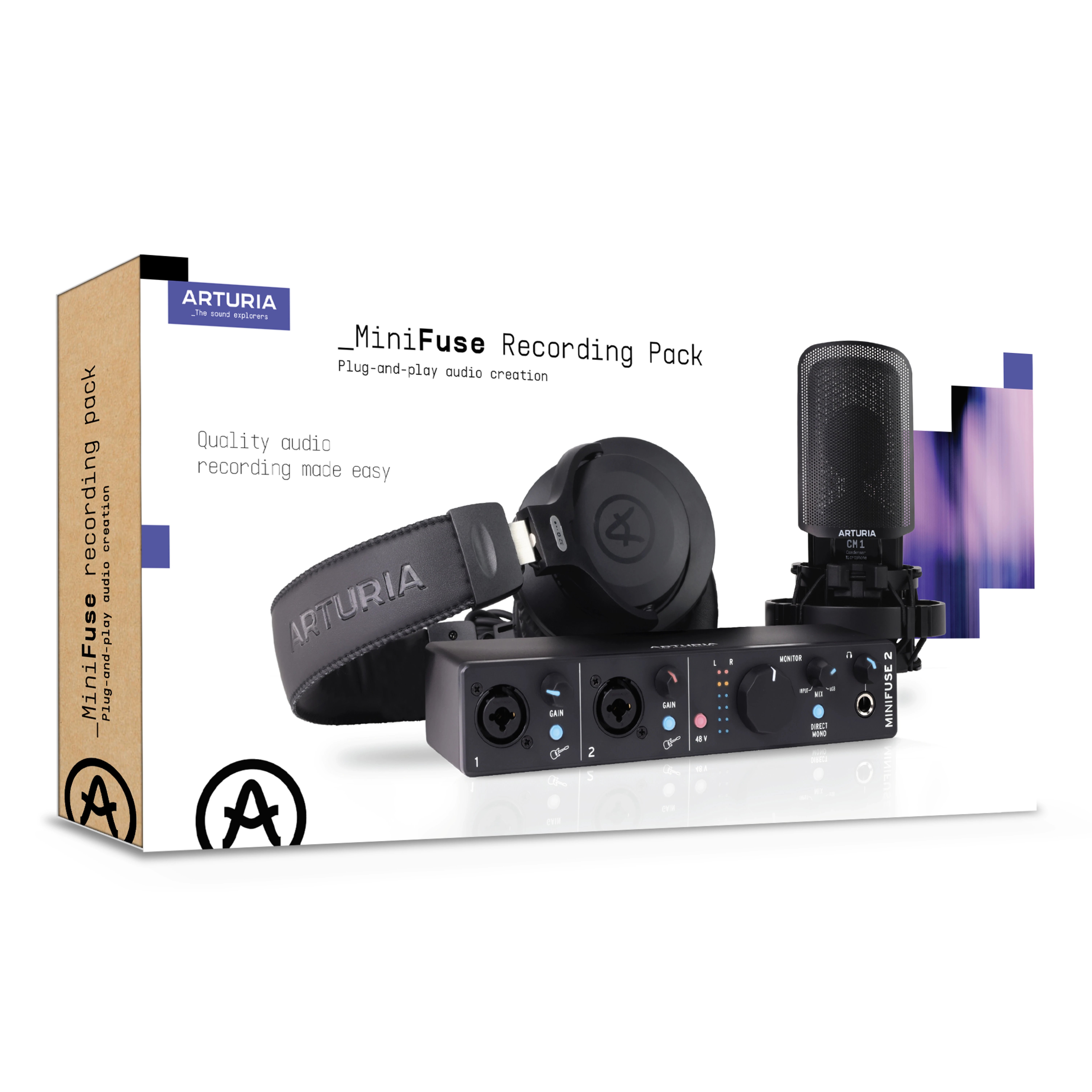Audio/MIDI-Interface: Arturia MiniFuse Recording Pack Black